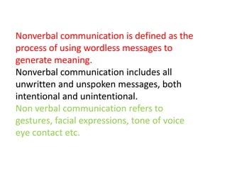 Nonverbal Communication | PPTX