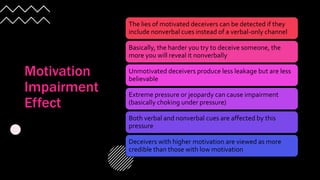 Nonverbal deception in a complex world | PPTX