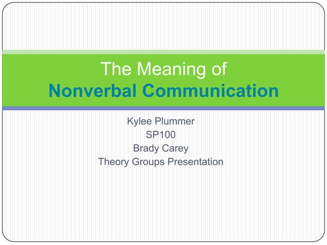 Nonverbal Powerpoint Presentation | PPTX