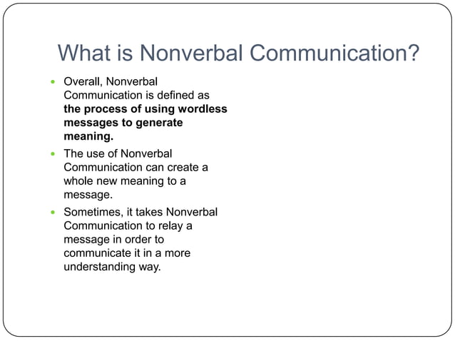Nonverbal Powerpoint Presentation | PPT