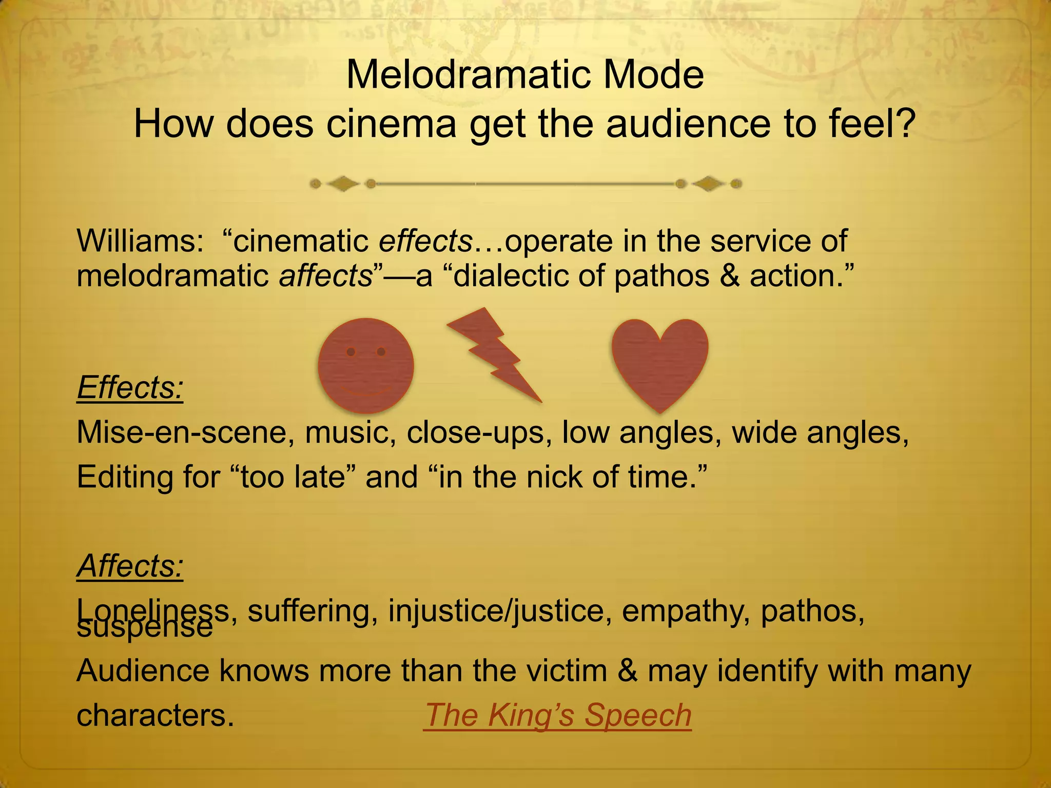 Non verbal signs, Melodrama, LUC | PPTX