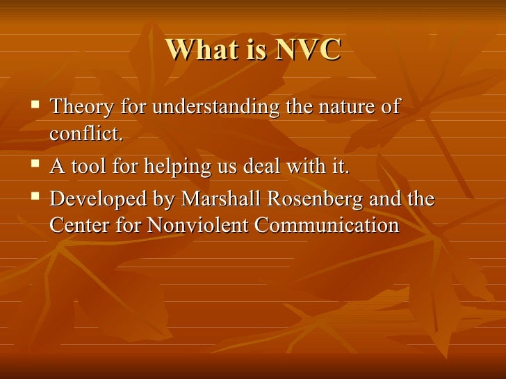 Nonviolent Communication Nonviolent Communication