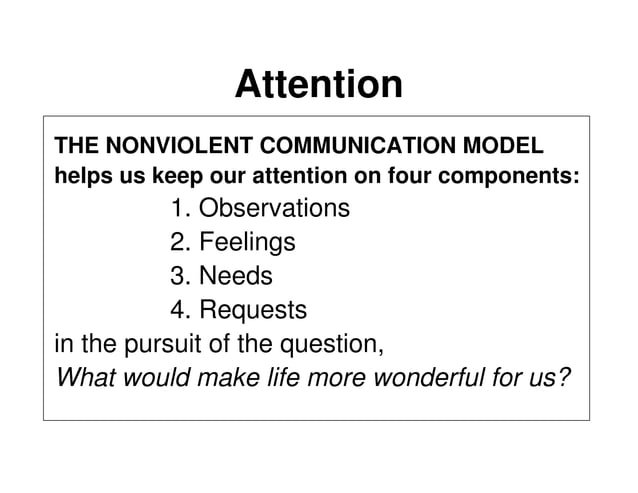 Nonviolent Communication - NVC | PDF