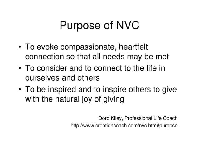 Nonviolent Communication - NVC | PDF