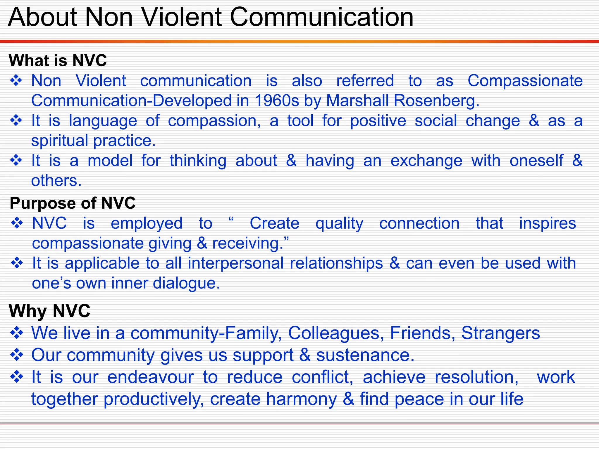 Non-Violent communication | PDF