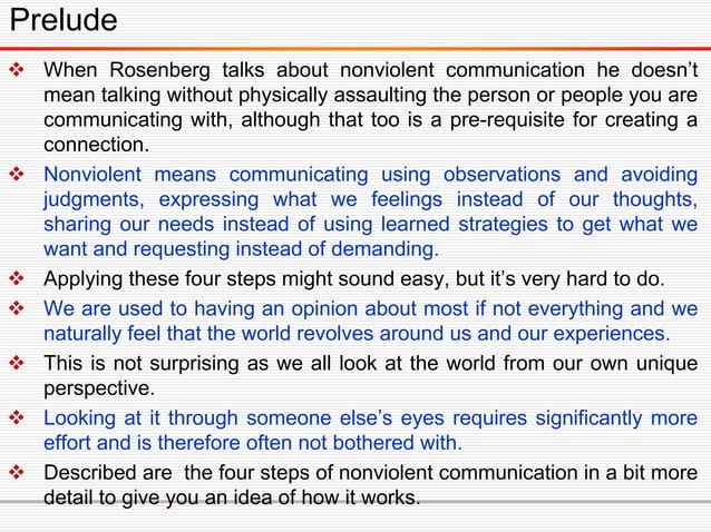 Non-Violent communication | PDF