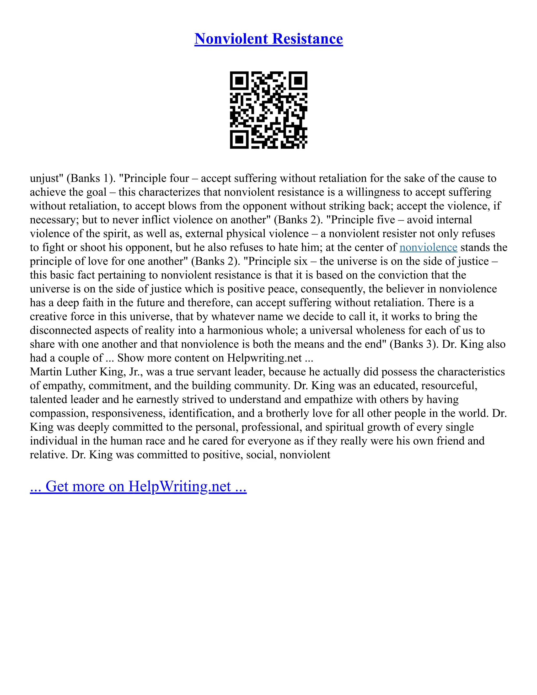 Nonviolent Resistance | PDF