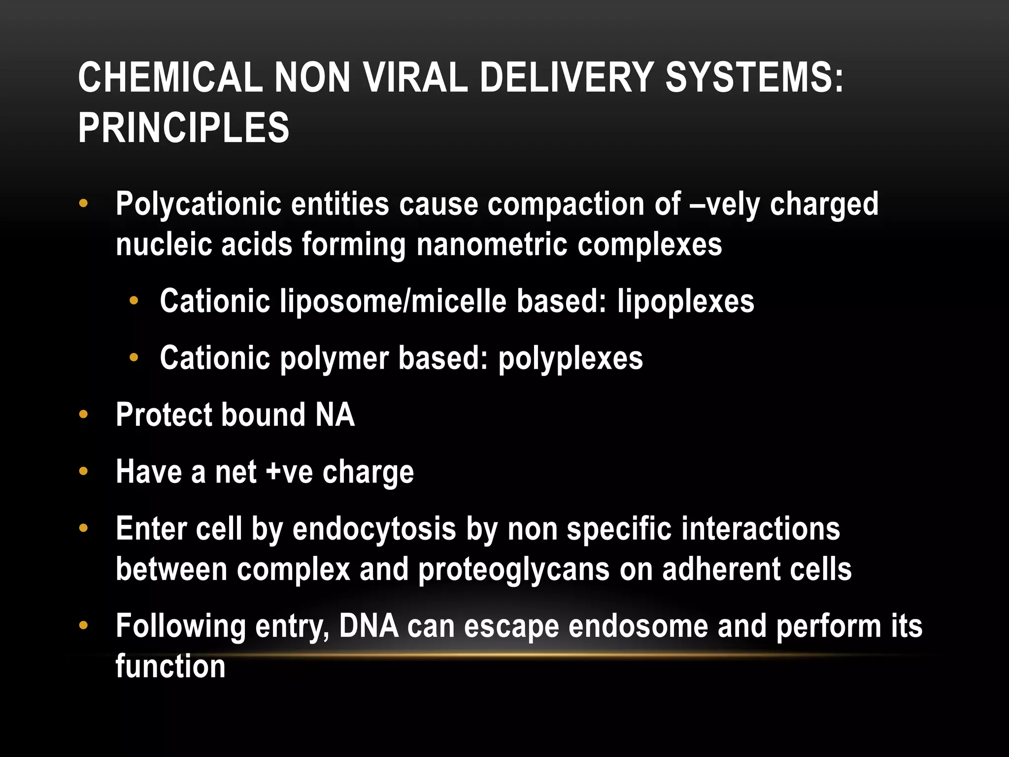 Non viral delivery systems for gene therapy (1) | PDF