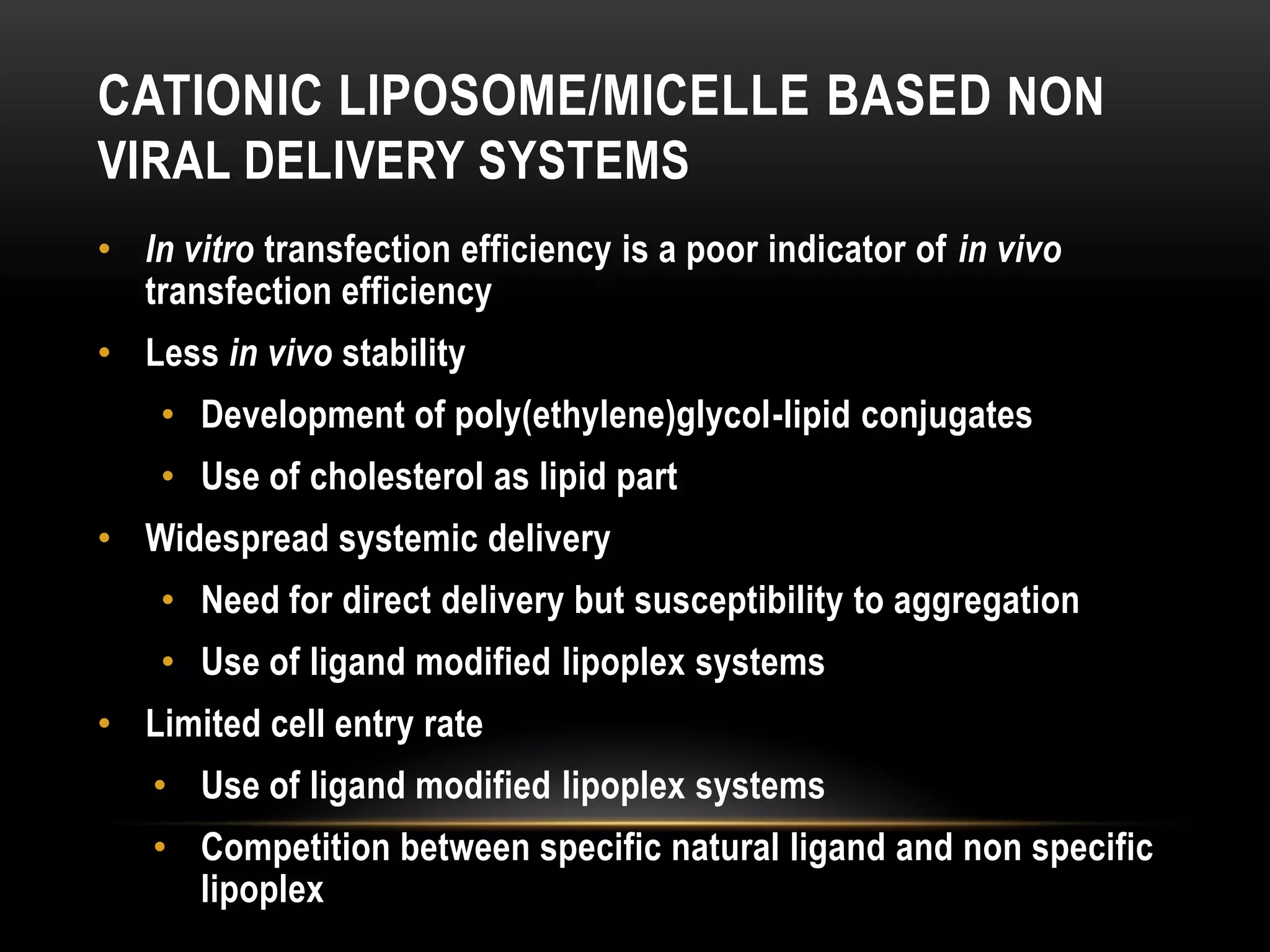Non viral delivery systems for gene therapy (1) | PDF