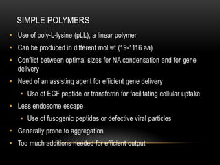 Non viral delivery systems for gene therapy (1) | PDF