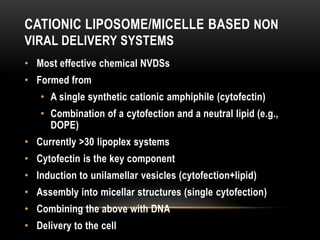 Non viral delivery systems for gene therapy (1) | PDF