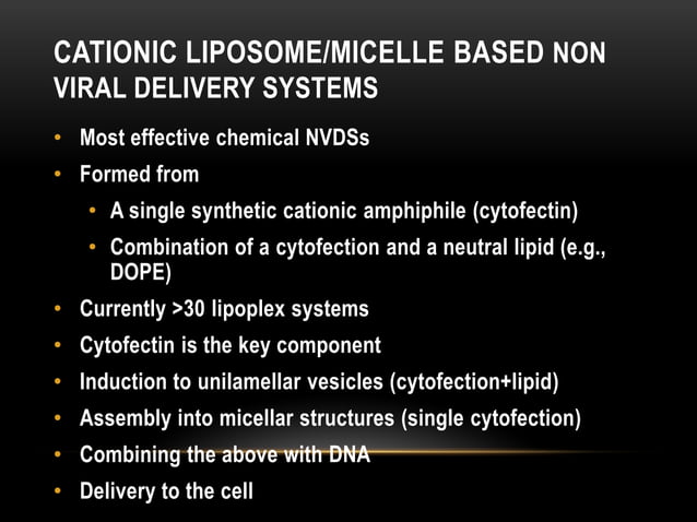 Non viral delivery systems for gene therapy (1) | PDF