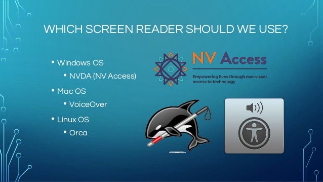 NCompass Live: Non-Visual Desktop Access (NVDA) For All