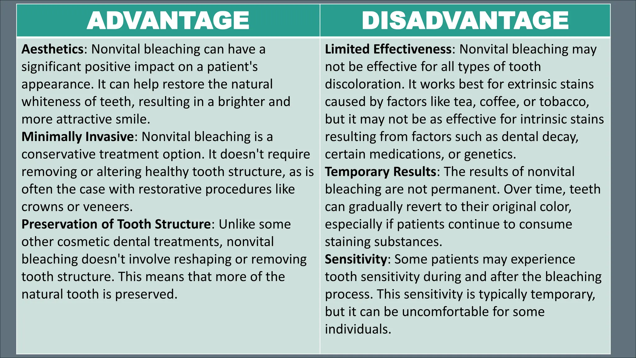 Non Vital Tooth Bleaching .pptx- conservative and endodontics | PPTX