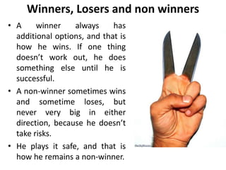 Non winning script - life script (Transactional analysis / TA is an ...