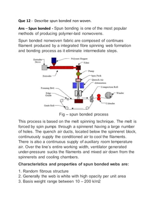 Non woven technology | DOCX | Needlework | Arts and Crafts