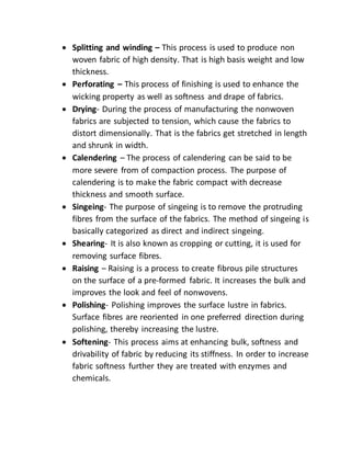 Non woven technology | DOCX | Needlework | Arts and Crafts