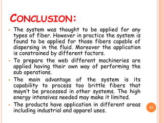 wet laid web preparation | PPT