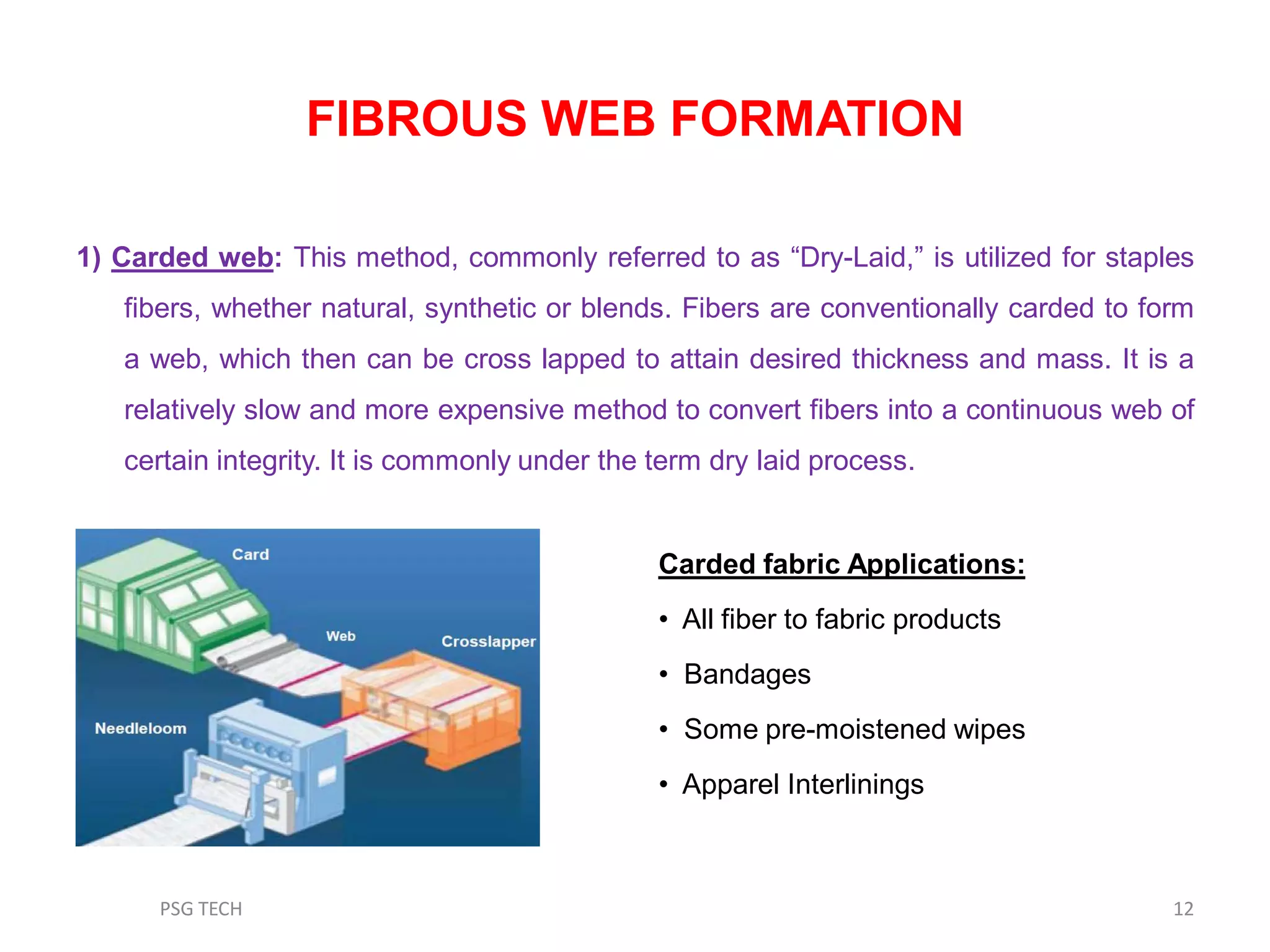 Nonwoven web formation rajesh | PDF