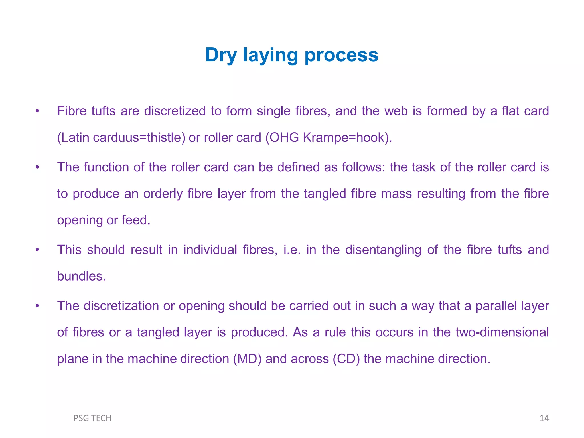 Nonwoven web formation rajesh | PDF