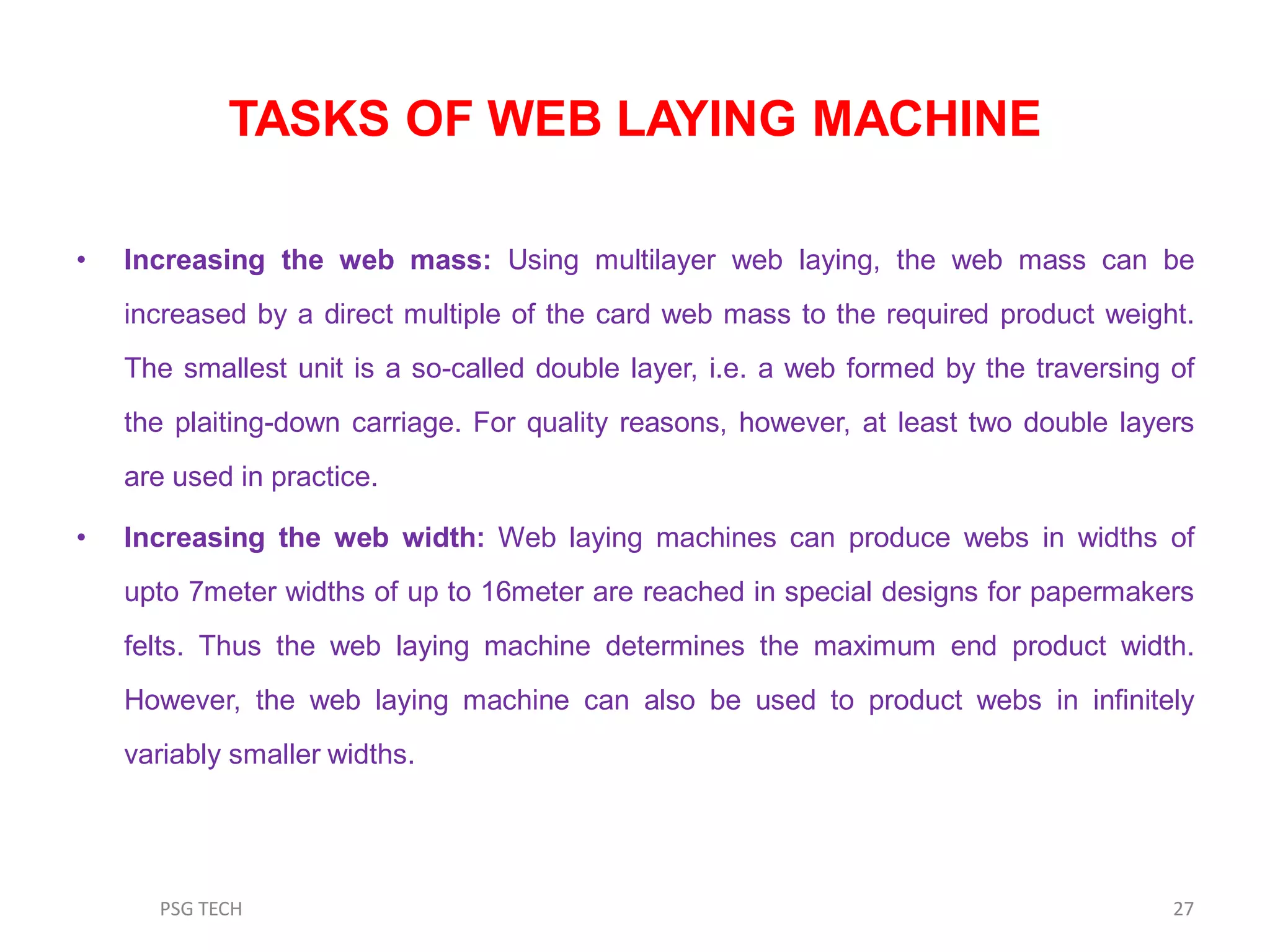 Nonwoven web formation rajesh | PDF