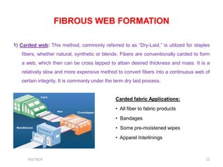 Nonwoven web formation rajesh | PDF