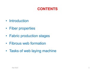 Nonwoven web formation rajesh | PDF