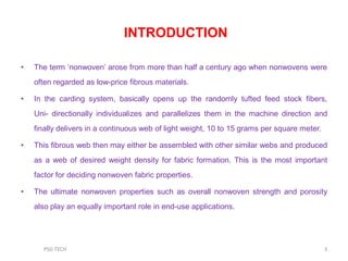 Nonwoven web formation rajesh | PDF