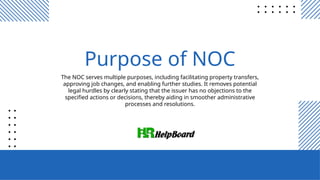 No Objection Certificate(NOC), NOC Certificate | PPT