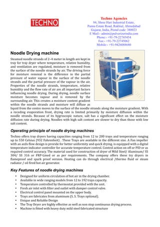Noodle drying-machines | PDF