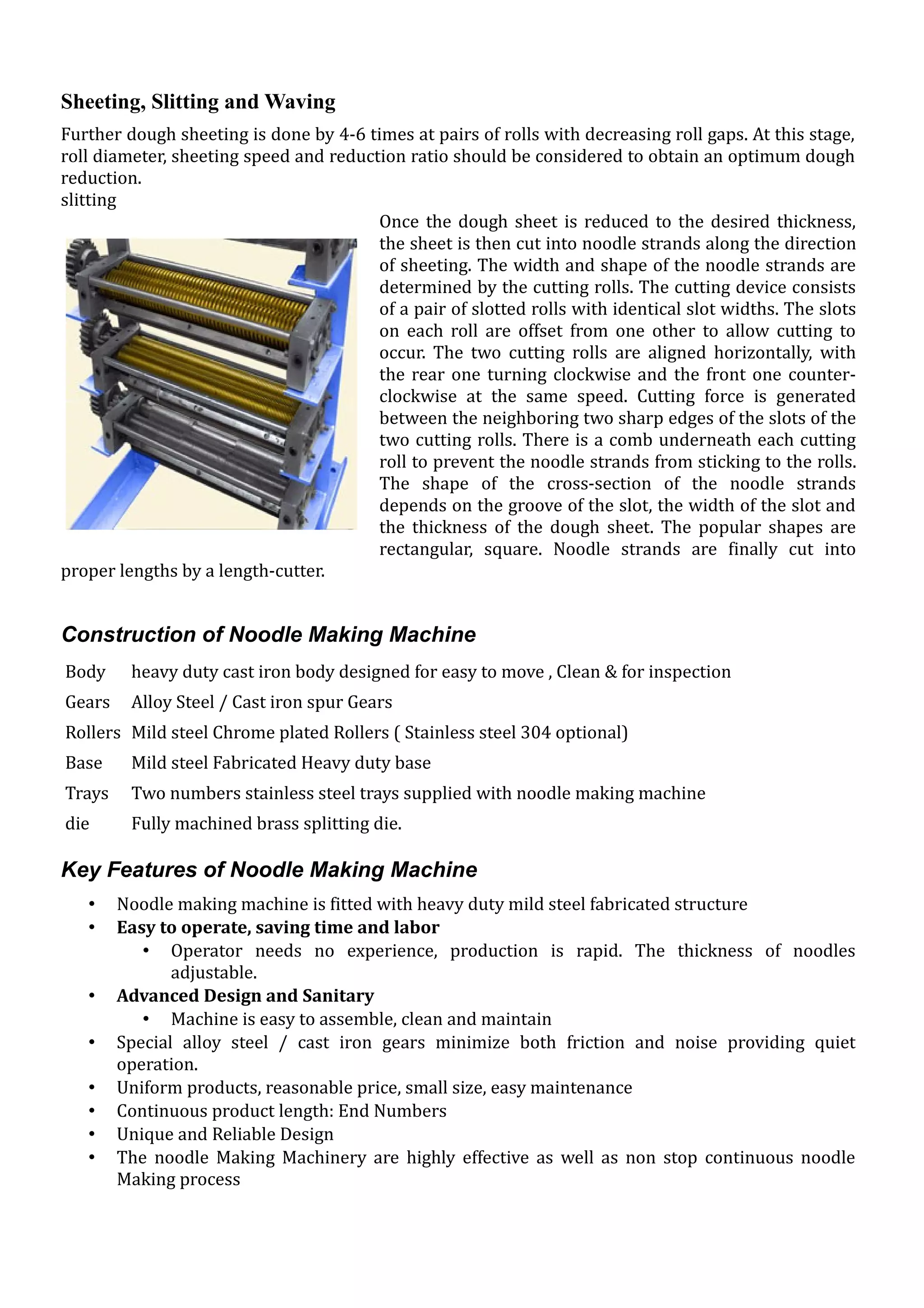 Noodles making-machines | PDF