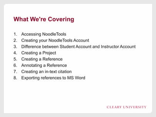 How NoodleTools Works | PPTX