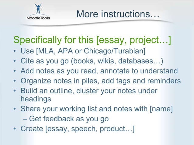 NoodleTools for Students | PPT