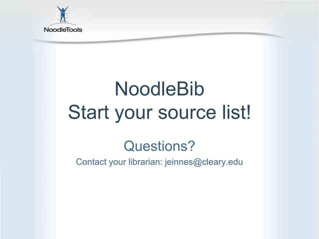 NoodleTools for Students | PPT
