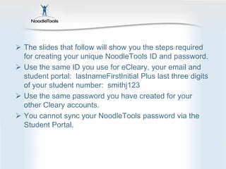 NoodleTools for Students | PPT