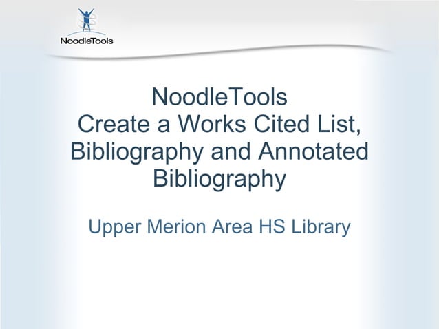 Noodle tools for students | PPT