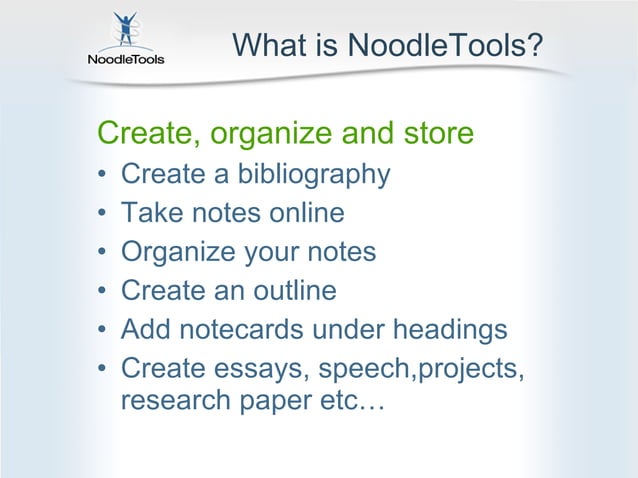 Noodle tools for students | PPT