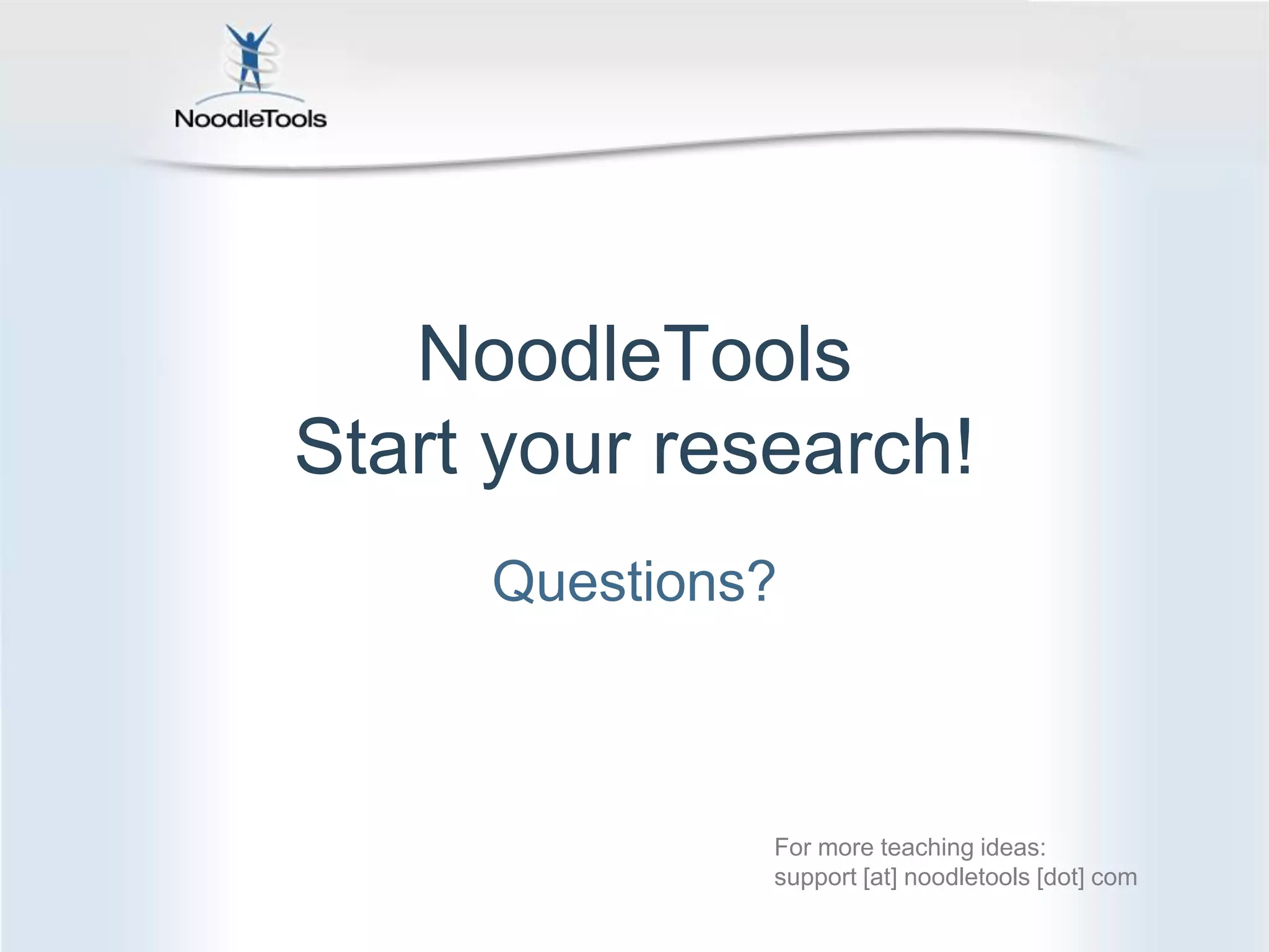 Noodletools for students | PDF