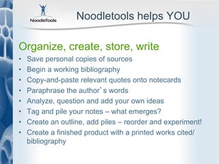 Noodletools for students | PDF