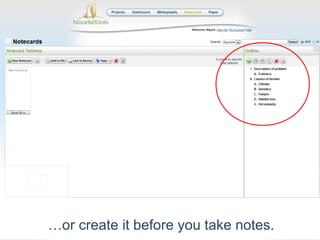 NoodleTools for Students - how to take notes | PPT