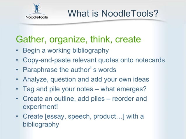 NoodleTools Notecards for Students | PPT