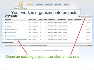 Noodletools notecards | PPT