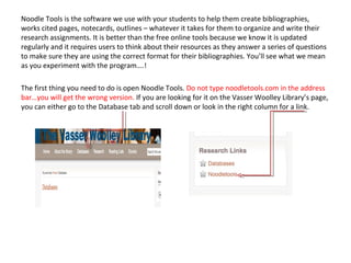 Noodle tools tutorial | PPT