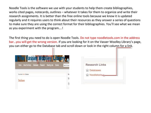 Noodle tools tutorial | PPT