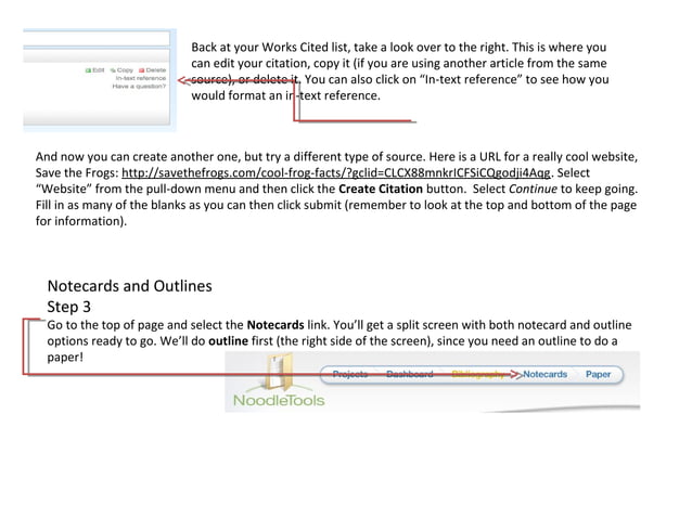 Noodle tools tutorial | PPT