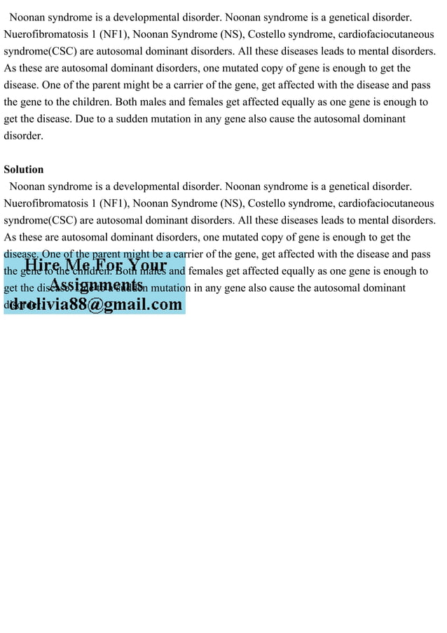 Noonan syndrome is a developmental disorder. Noonan syndrome is a ge.pdf