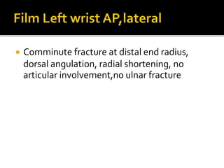 distal end radius fracture | PPTX