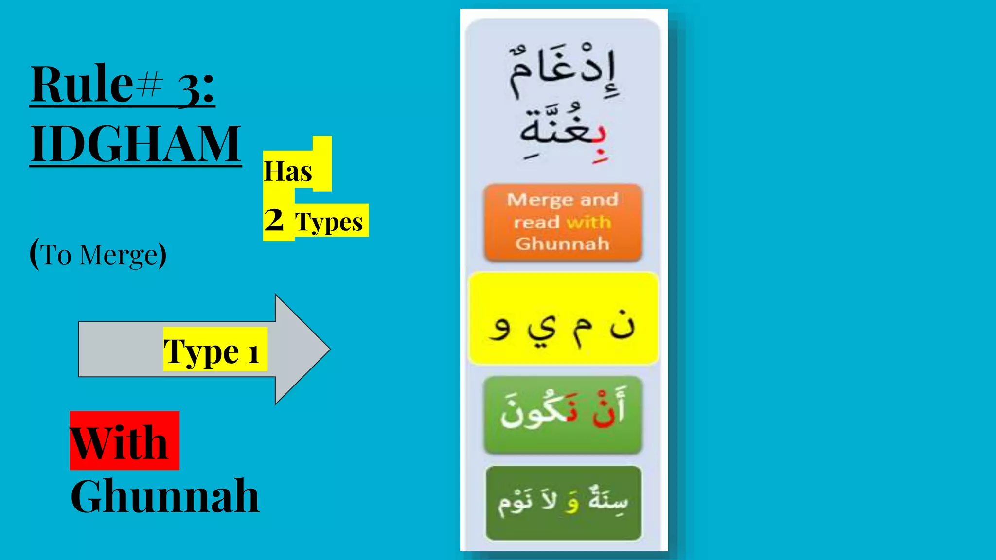 Tajweed Rules - Noon Sakin and Tanween | PPTX