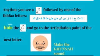 Tajweed Rules - Noon Sakin and Tanween | PPTX