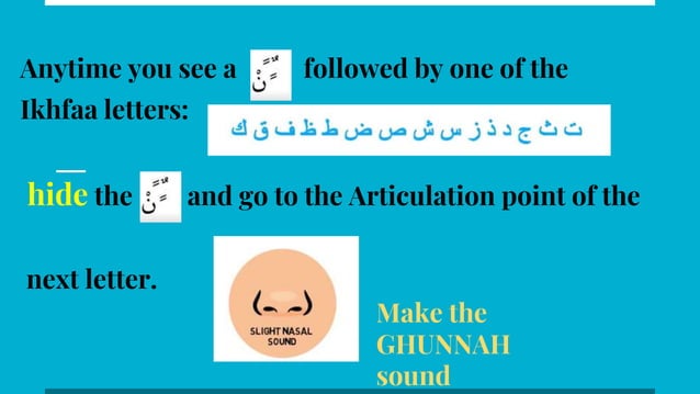 Tajweed Rules - Noon Sakin and Tanween | PPTX